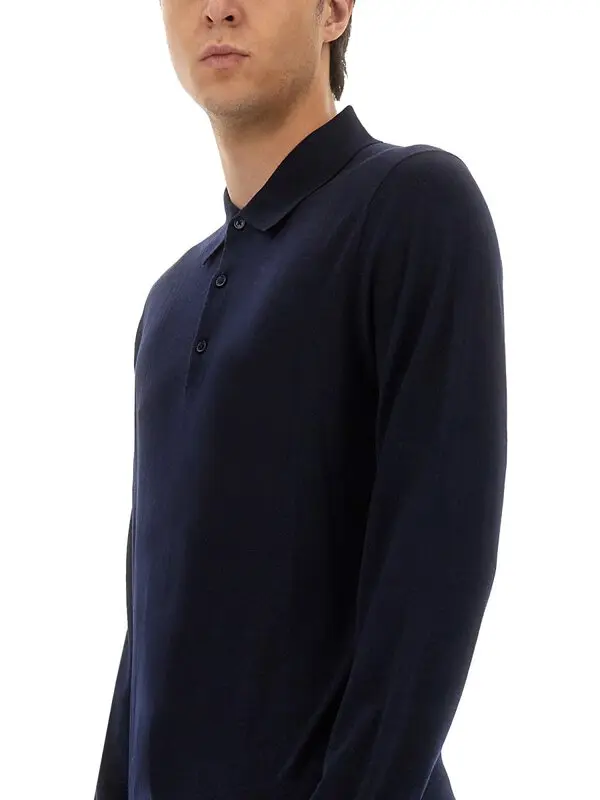 SUNFLOWER Wool Polo - Blue