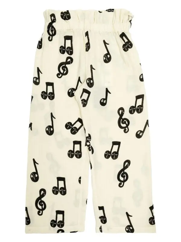 MINI RODINI Printed Pants - White