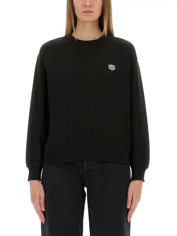 Kenzo Cotton Sweatshirt With 'happy Tiger' Patch