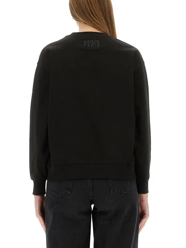Kenzo Cotton Sweatshirt With 'happy Tiger' Patch
