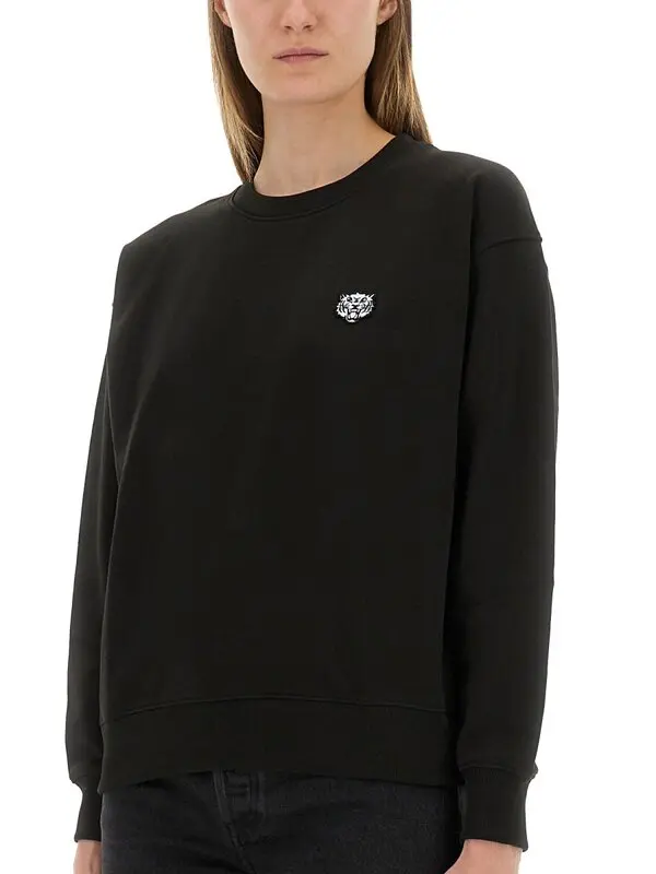 Kenzo Cotton Sweatshirt With 'happy Tiger' Patch