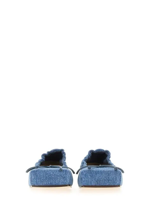 Jacquemus Square Toe Ballerinas - Denim