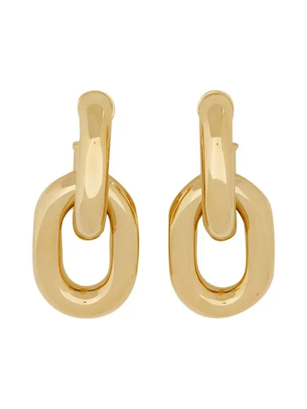 Rabanne Xl Link Hoop Earrings - Gold