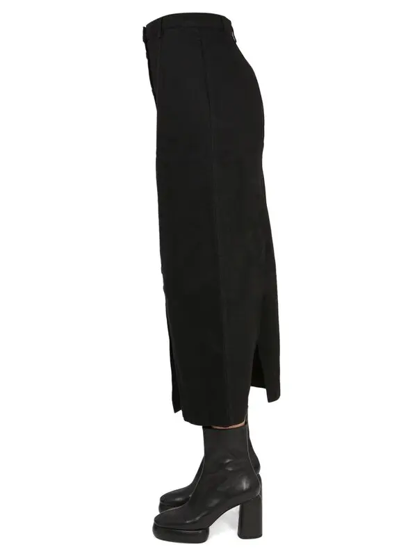 Raf Simons Midi Skirt With Belt - Black