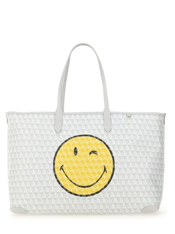 ANYA HINDMARCH I Am A Plastic Bag Wink Tote Bag - Grey