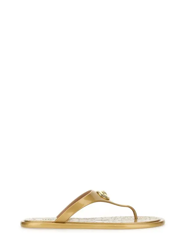 Versace Sandalo Alia Thong Sandals - Gold