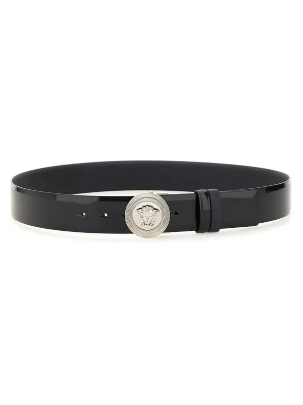 Versace Reversible Leather Belt - Black