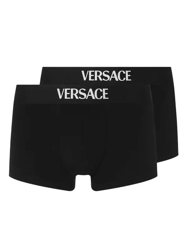 Versace Bi Pack Tight Fitting Boxers - Black