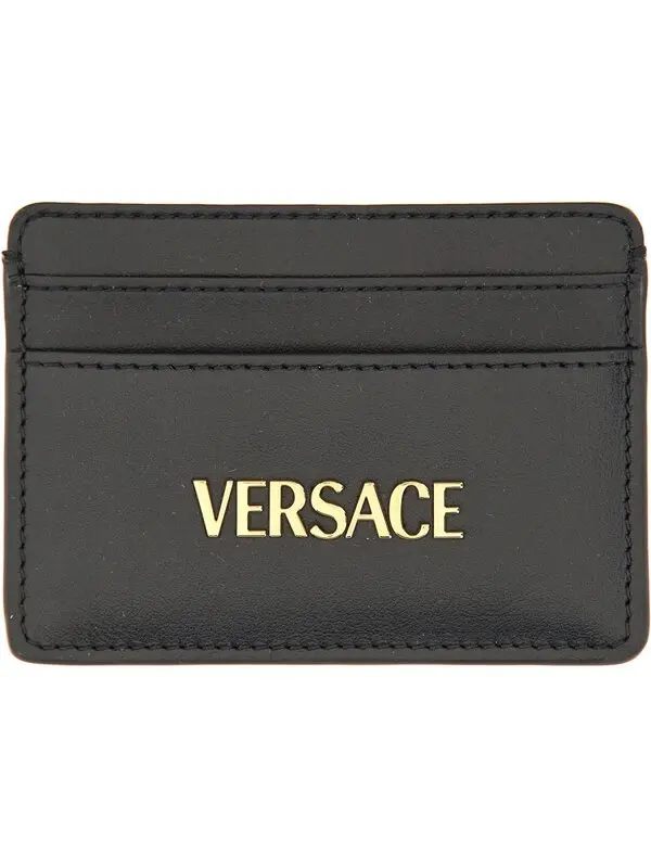 Versace Leather Card Holder - Black