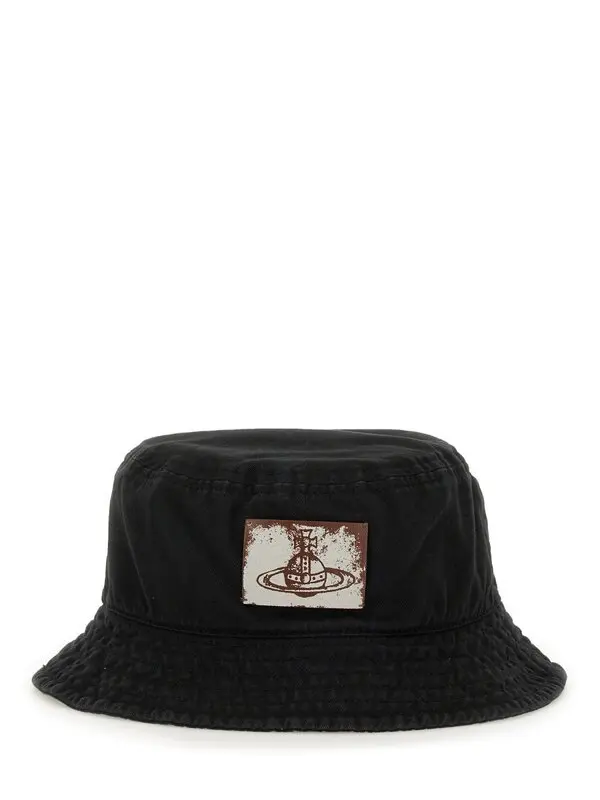VIVIENNE WESTWOOD Bucket Hat With Logo - Black