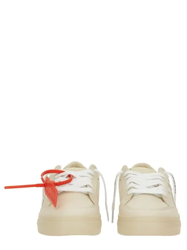 Off White Low Vulcanized Leather Sneakers