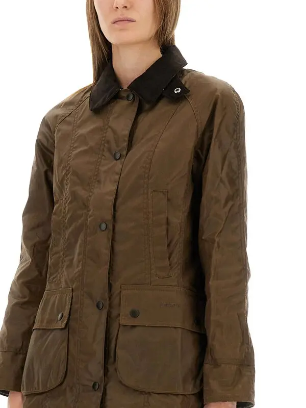 Barbour Fitted Waxed Jacket - Brown