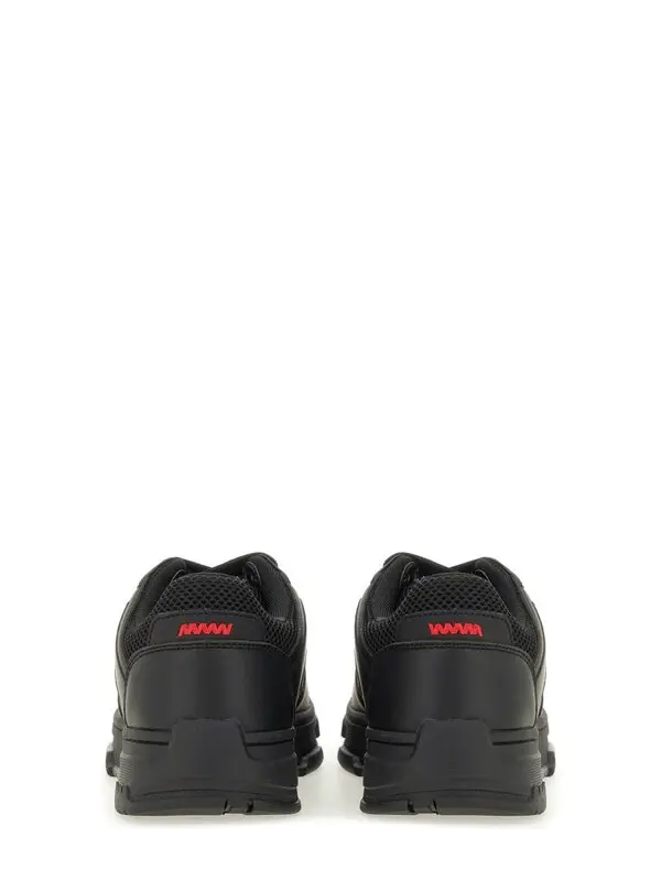 Hugo Sneakers With Mesh Detailing - Black