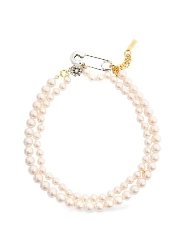 Moschino Pearl Necklace - White