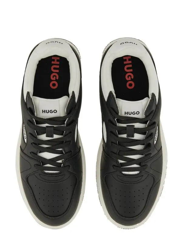 Hugo Leather Sneakers - Black