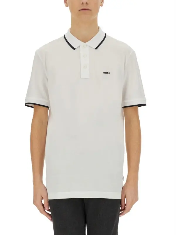 BOSS Cotton Polo - White