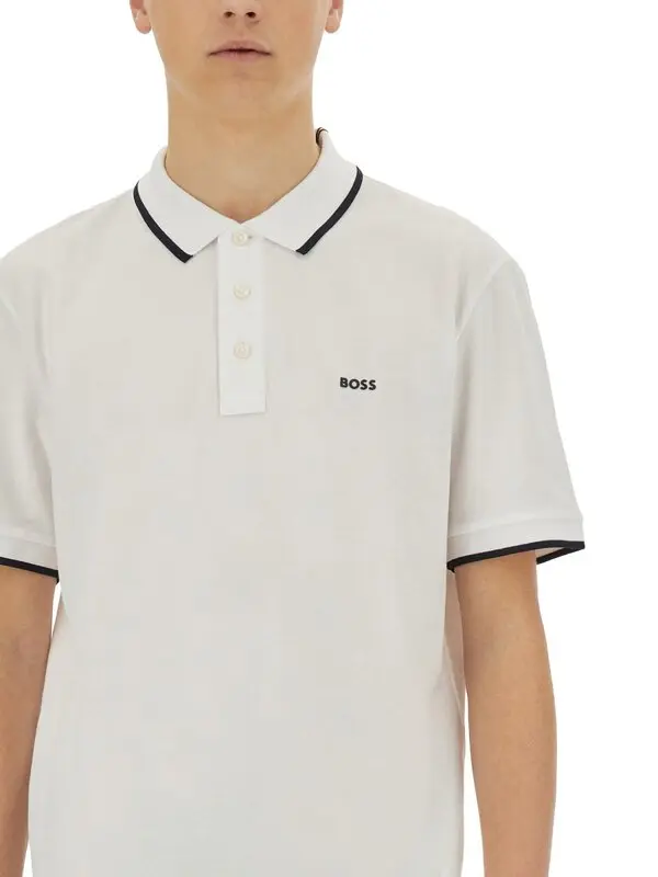 BOSS Cotton Polo - White