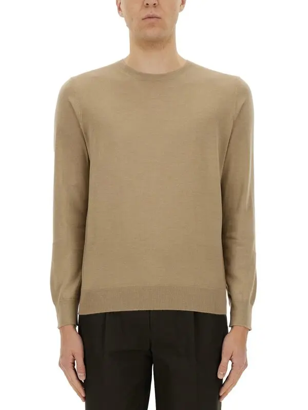 Zegna Cashmere And Silk Sweater - Beige