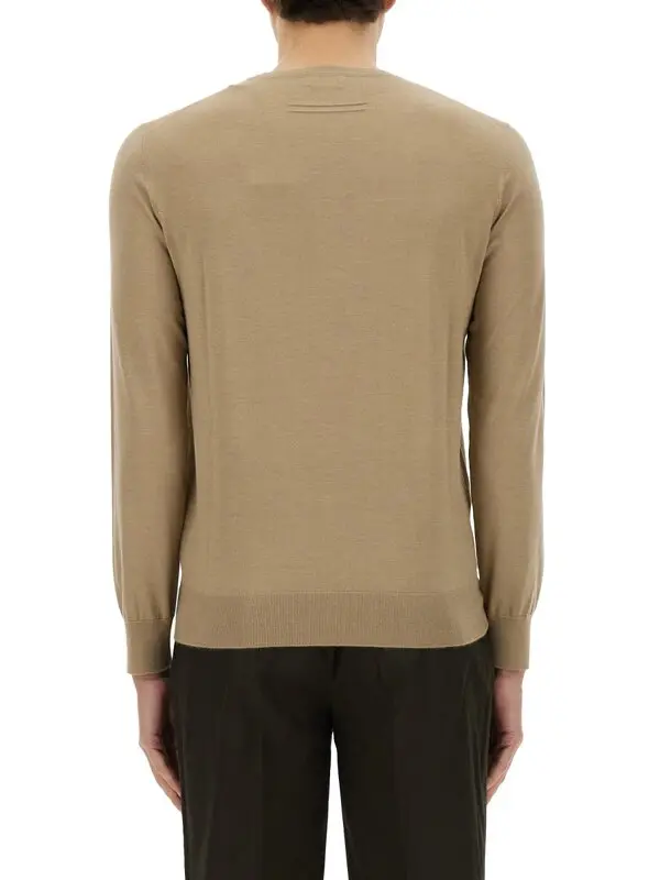 Zegna Cashmere And Silk Sweater - Beige