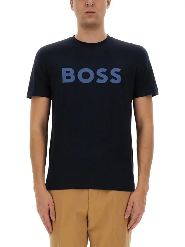 BOSS Thinking 1' T Shirt - Blue
