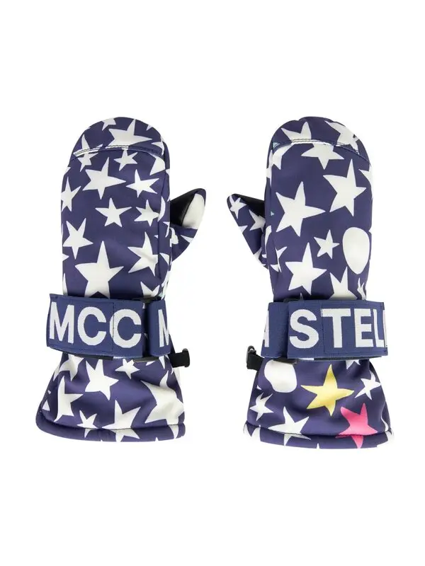 Stella McCartney Star Ski Mittens - Blue