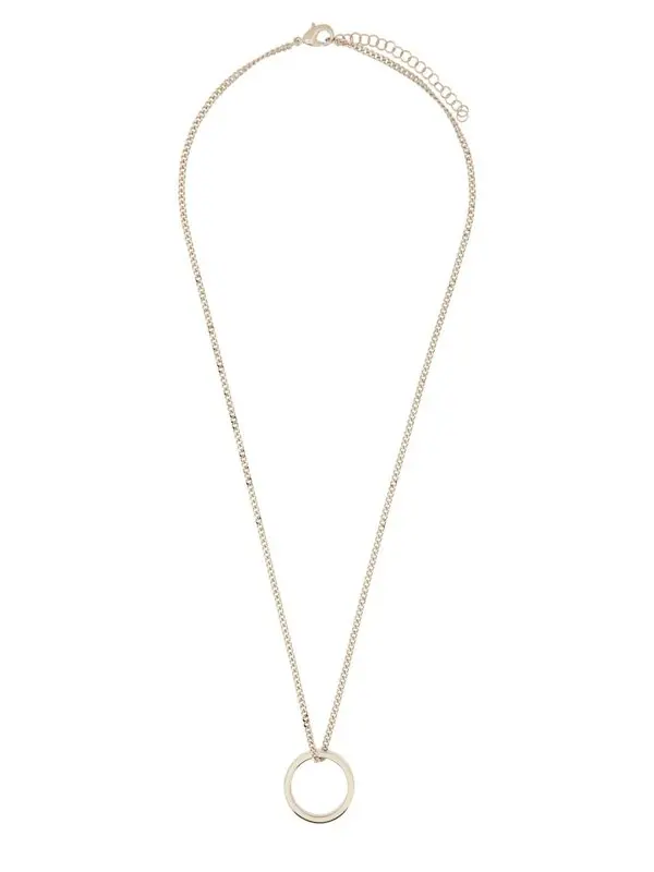 MAISON MARGIELA Logo Ring Pendant Necklace - Silver
