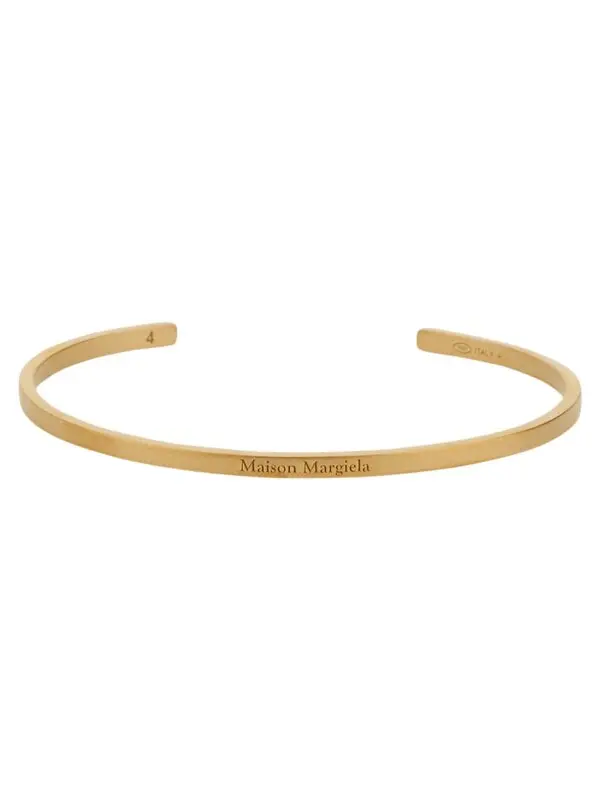 MAISON MARGIELA Open Bracelet With Logo - Gold