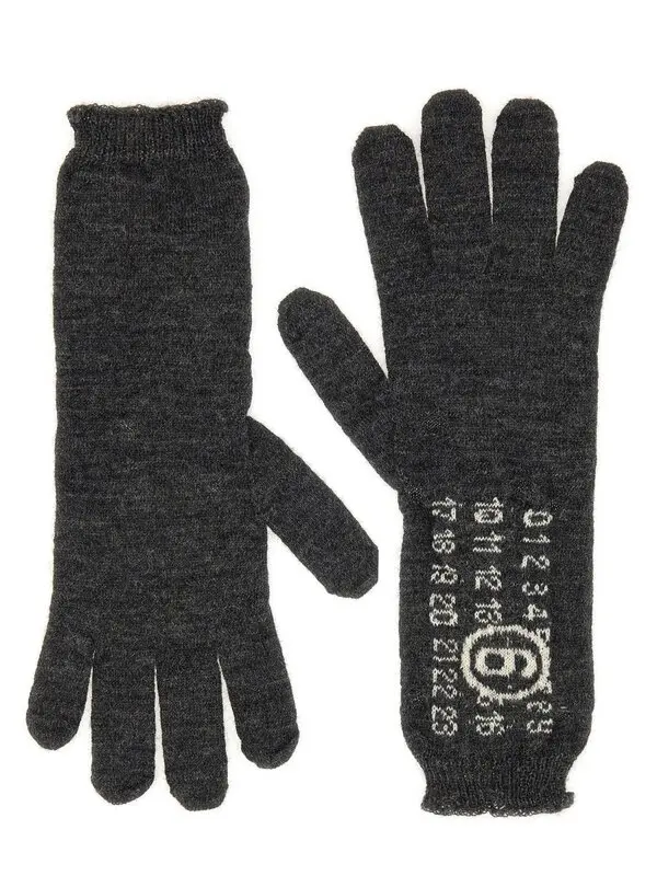 MAISON MARGIELA Wool Gloves - Grey
