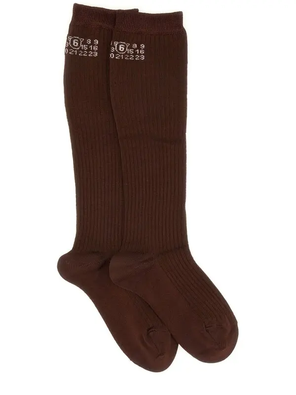 MAISON MARGIELA High Socks - Brown
