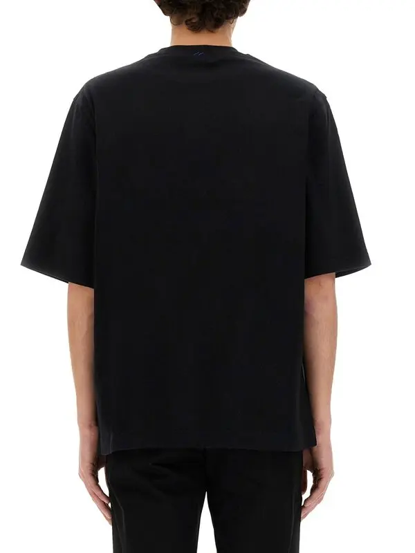 Burberry T Shirt With Ekd Patch - Black