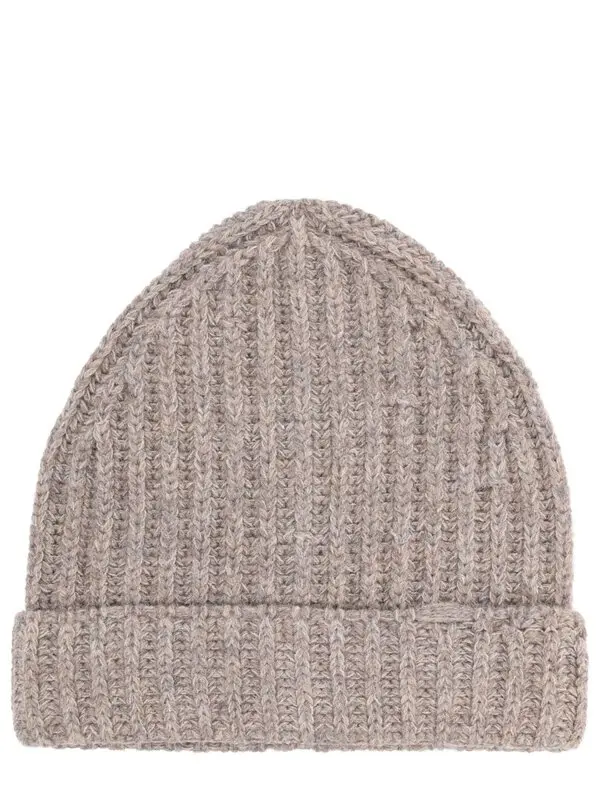 MAISON MARGIELA Wool And Cotton Blend Beanie - Beige