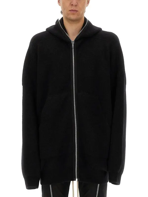 Rick Owens Knit Zip Up Sweatshirt