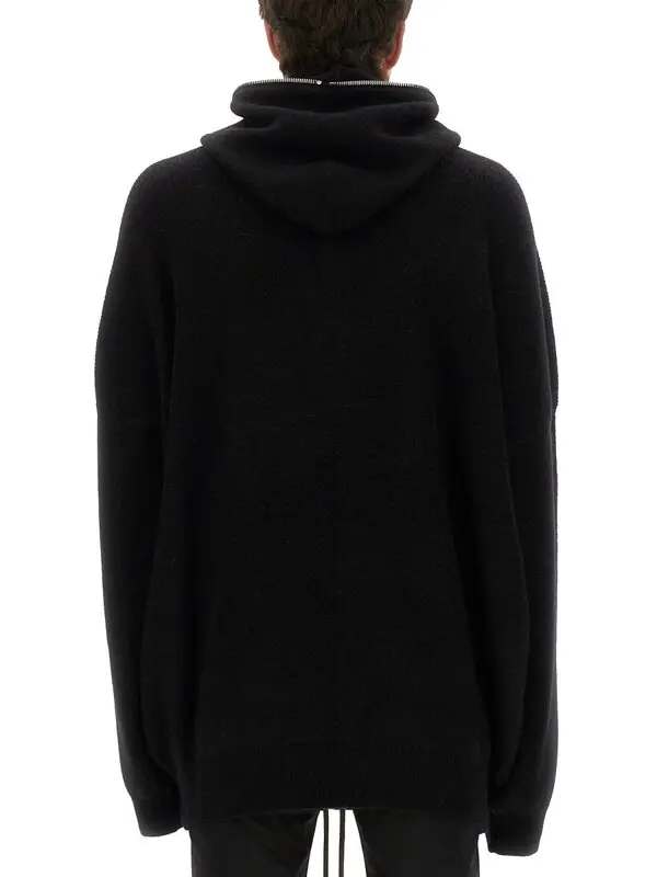 Rick Owens Knit Zip Up Sweatshirt
