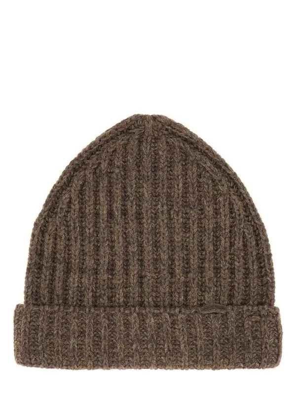 MAISON MARGIELA Wool And Cotton Blend Beanie - Brown