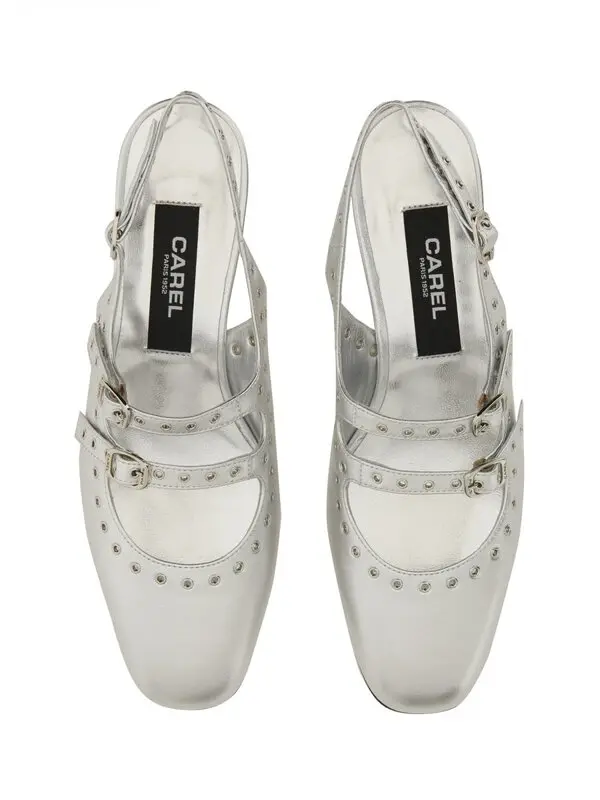 CAREL Mary Jane Slingback - Silver