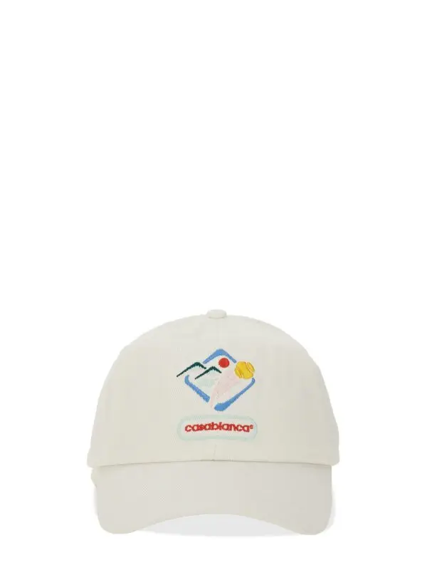 Casablanca Montagne Sportif Baseball Cap - White