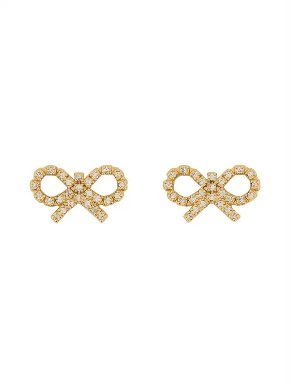 SELF-PORTRAIT Micro Bow Stud Earrings - Gold