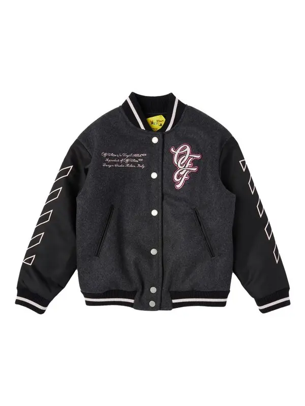 Off White Varsity Logo Jacket
