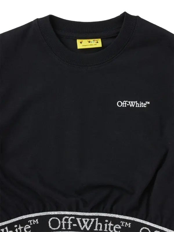 Off White Logo Crop T-shirt