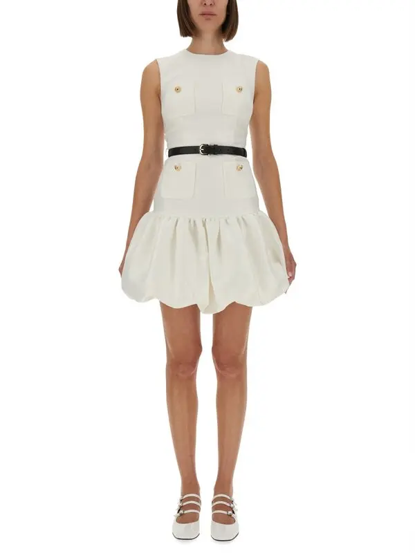 SELF-PORTRAIT Taffeta Mini Dress - Ivory