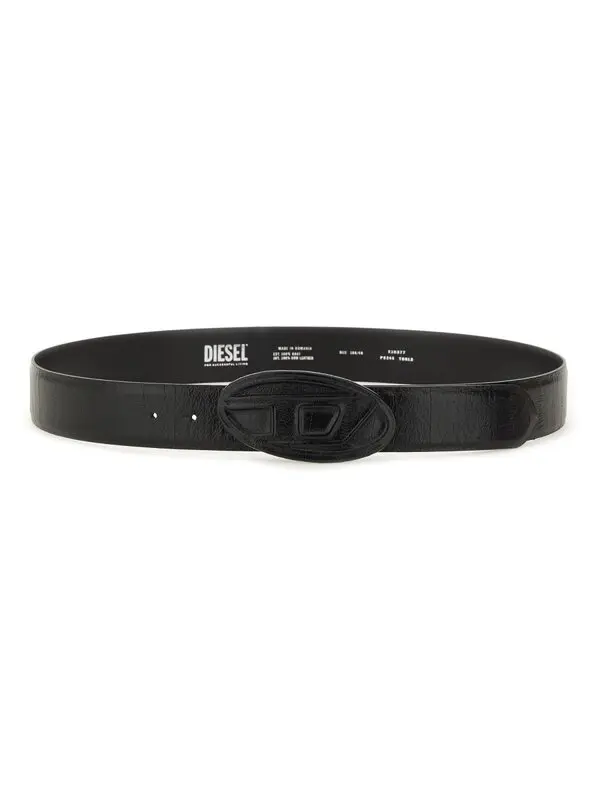Diesel Leather Belt - Black