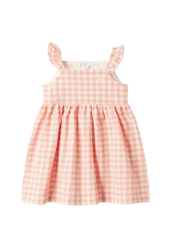 IL GUFO Checkered Cotton Blend Dress