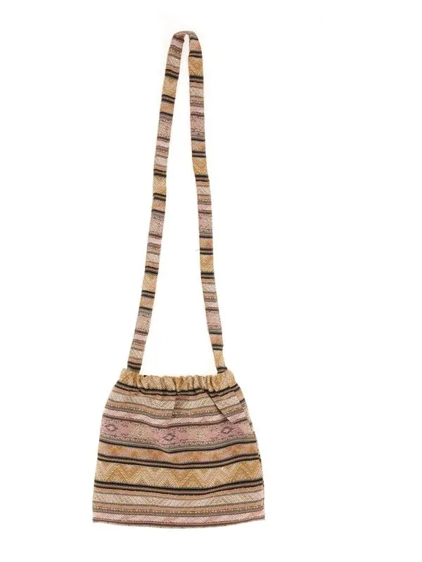 Needles Striped Canvas Shoulder Bag