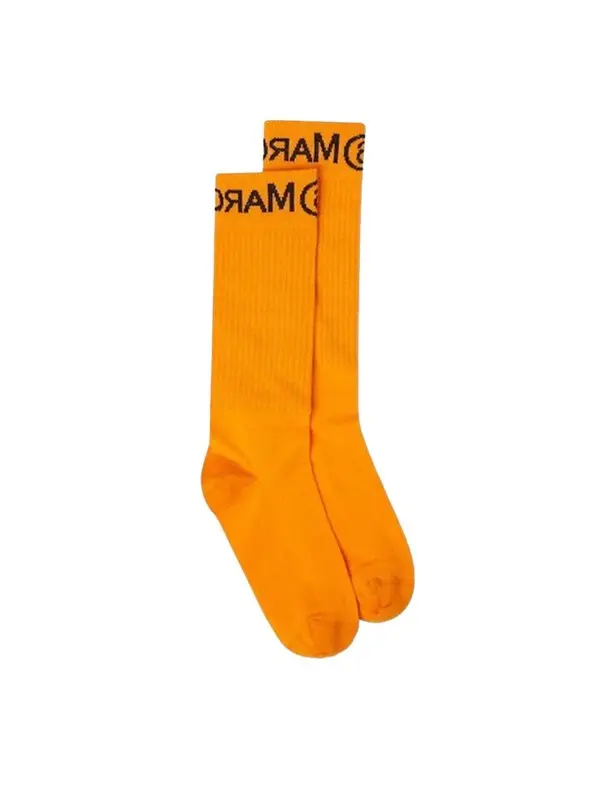 MAISON MARGIELA Ribbed Socks - Orange