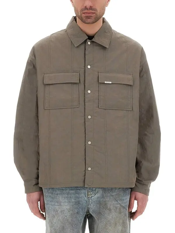 REPRESENT Quilted Overshirt - Green