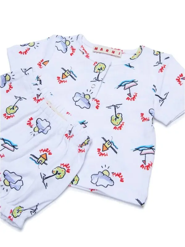 Marni T-shirt And Shorts Kit