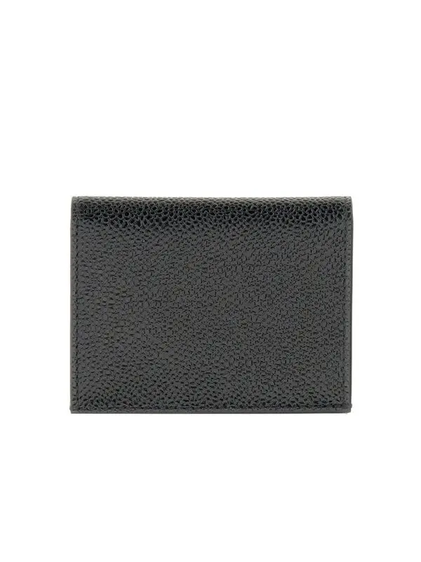 Thom Browne Leather Card Holder - Black