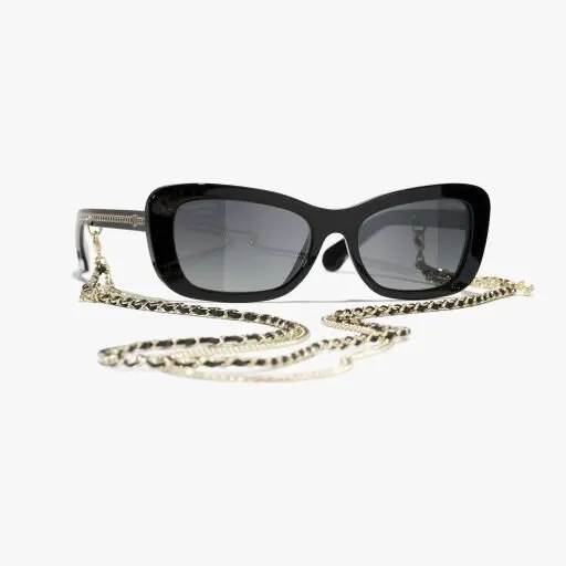 Chanel Rectangle Sunglasses - Black