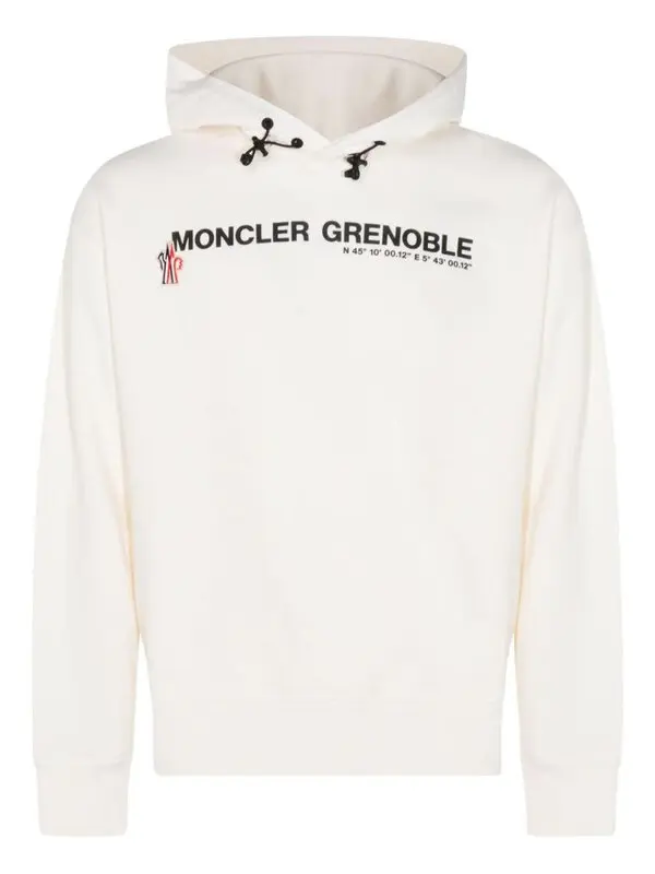 Moncler Cotton Logo Hoodie - Beige