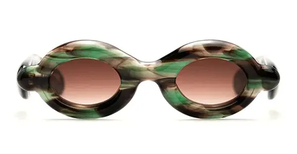 PALOCERAS Acetate Tortoiseshell Sunglasses - Green Tortoise
